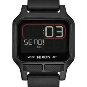 NIXON Heat A1320 - Digital Watch for Men and Women - 100M Water Resistant Exercise Workout - Custom 38 mm LCD Display, 20mm PU Band