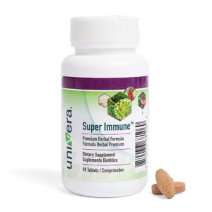 univera super immune: premium herbal formula for immune health - reishi mushroom, astragalus, schisandra & eleuthero extract - 90 tablets