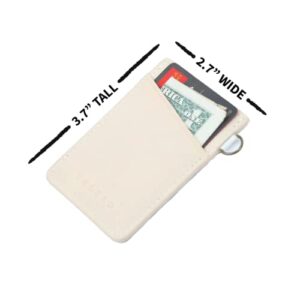 Thread Wallets Ultra Slim Card Holder Wallet - Slim Wallet for Women & Men - Minimalist Wallets for Women - Small Wallet for Women & Men - Modern Credit Card Organizer Mini Wallet (Off White)