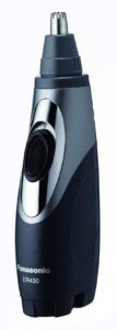 panasonic er430 nose and ear hair trimmer with vacuum cleaning system, black, 180 grams