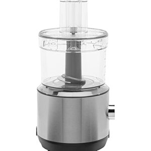 GE Food Processor | 12 Cup | Complete With 3 Feeding Tubes, Stainless Steel Mixing Blade & Shredding Disc | 3 Speed | Great for Shredded Cheese, Chicken & More | Kitchen Essentials | 550 Watts