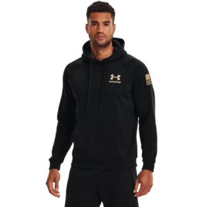 under armour mens new freedom flag hoodie, black (002)/none, x-large