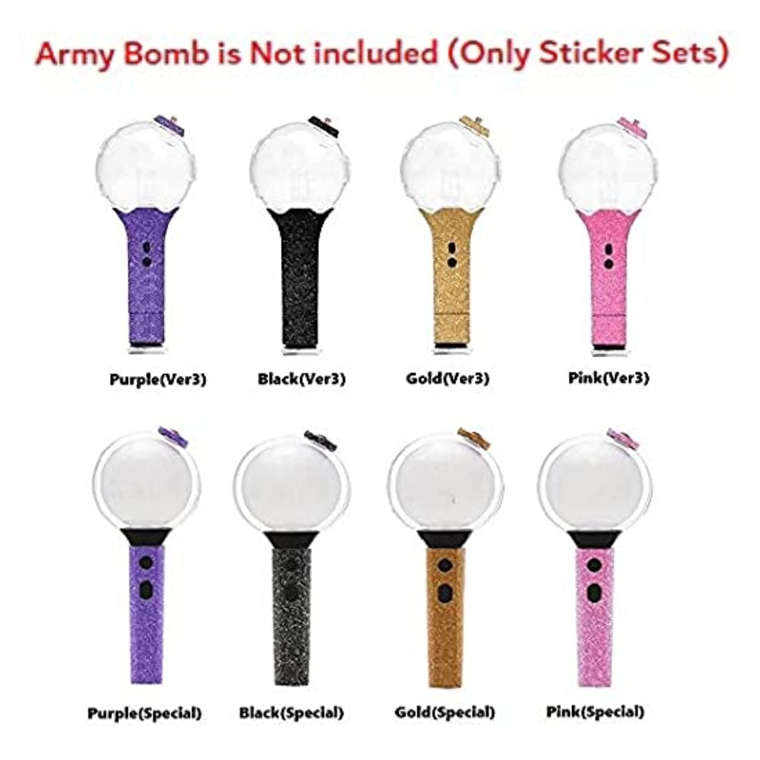 Generic Army Bomb Ver 3 Decal Sticker Decorations for BTS Official Lightstick Adhesive DIY Sticker Make Your Armybomb Special Bangtan Boys (Purple(Ver3))