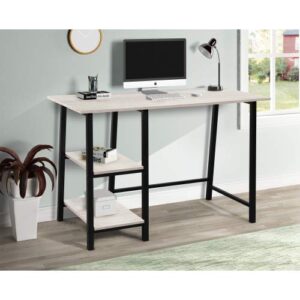 dorafair computer desk modern gaming computer desk home office study desk modern student writing table small office desk gaming workstation, 47.6" l x 22.4" w x 30.5" h, white