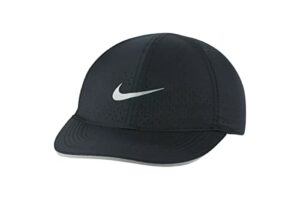 nike women's featherlight running cap hat aerobill adjustable (black)