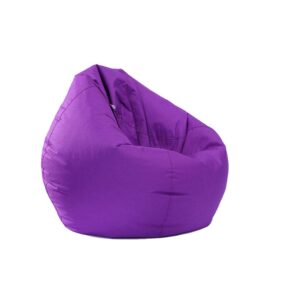 bean bag for adults and kids sofa chair storage, lazy bean bag chair cover, waterproof zippered bean bag canvas chair cover lounger sack 29.53inch, without filling (purple)