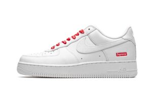 nike mens air force 1 low cu9225 100 supreme - mini box logo white - size 6