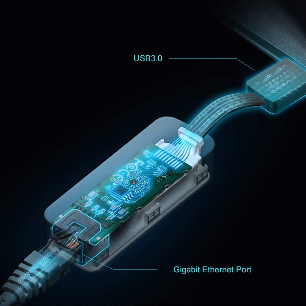 TP-Link USB to Ethernet Adapter (UE305), Foldable USB 3.0 to Gigabit Ethernet LAN Network Adapter, Supports Windows,Linux, Apple MacBook, Surface