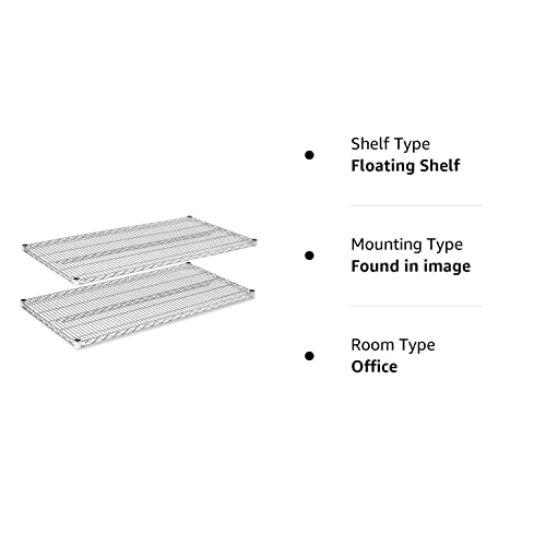 Regal Altair Chrome Wire Shelving |Pack of 2 Shelves| Heavy Duty NSF Storage Shelves (24''W x 24''L)