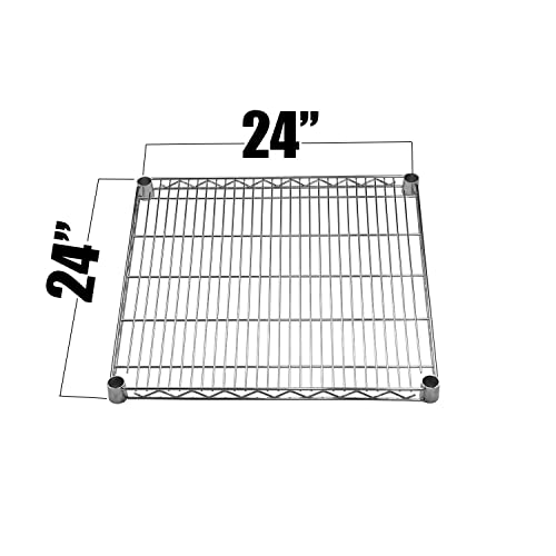 Regal Altair Chrome Wire Shelving |Pack of 2 Shelves| Heavy Duty NSF Storage Shelves (24''W x 24''L)