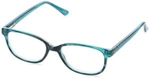 sofia vergara x foster grant women's alicia reading glasses rectangular, crystal teal, 50 mm + 2.5