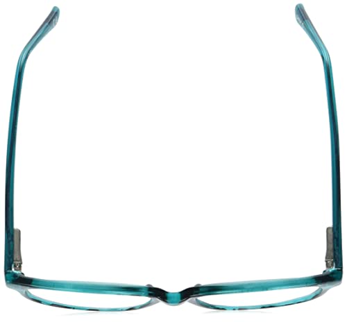 Sofia Vergara x Foster Grant Women's Alicia Reading Glasses Rectangular, Crystal Teal, 50 mm + 2.5