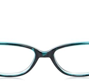 Sofia Vergara x Foster Grant Women's Alicia Reading Glasses Rectangular, Crystal Teal, 50 mm + 2.5