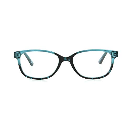 Sofia Vergara x Foster Grant Women's Alicia Reading Glasses Rectangular, Crystal Teal, 50 mm + 2.5