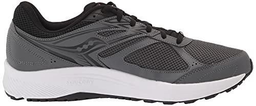 Saucony Men's Cohesion 14 Road Running Shoe, Charcoal/Flame, 11