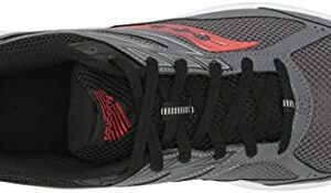 Saucony Men's Cohesion 14 Road Running Shoe, Charcoal/Flame, 11