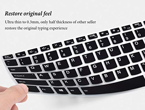 Keyboard Cover for Lenovo Yoga 7i 5i 2-in-1 14"/Lenovo Flex 5 14" 2-in-1 Laptop/Lenovo Flex 5 14"/ Lenovo Idepad S540 14/ThinkBook 14 Gen 2,Keyboard Protector Skin for Lenovo Ideapad 5 14"-Black