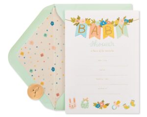 papyrus baby shower invitations, banner (20-count)