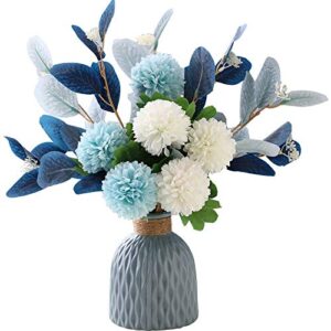 naweida artificial flowers with vase faux hydrangea flower arrangements for home garden party wedding decoration