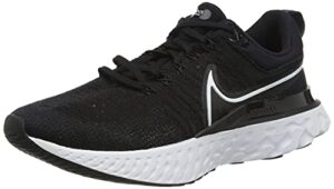 nike women's sneaker, black white iron grey, 10 au