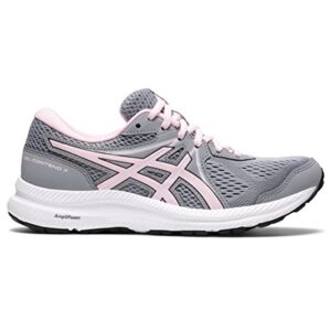 ASICS Women's GEL-CONTEND 7 Running Shoes, 7.5, SHEET ROCK/PINK SALT