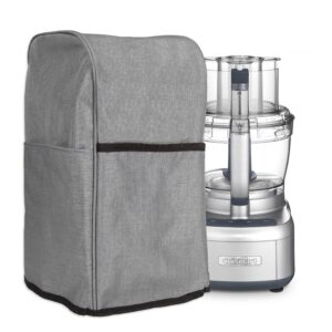 crutello food processor cover, blender dust cover with storage pockets for medium elemental 8-13 cup processor, cuisinart 13-cup food processor carrying case, kitchenaid food processor cover