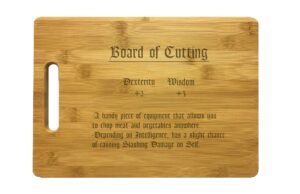 d&d roleplaying board of cutting engraved cutting board - bamboo - nerdy gifts roleplay cosplay gift dungeons dragons