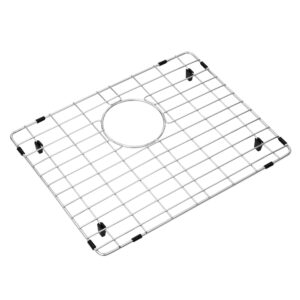 monsinta kitchen sink grid and sink protectors for kitchen sink, stainless steel sink grids for bottom of kitchen sink, 17 3/4" x 13 11/16" with rear drain for single sink bowl, sink bottom grid