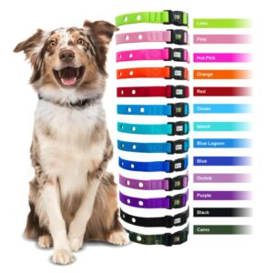 Heavy Duty Nylon Replacement Dog Collar Strap - Compatible with Most Brands/Models of Underground Electric Dog Fences and Training Receivers- Hot Pink