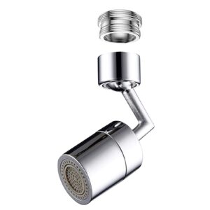 oupuses newest universal splash filter faucet, 720° rotatable faucet sprayer head with durable copper, anti-splash movable tap head water saving, faucet aerator leakproof design with double o-ring