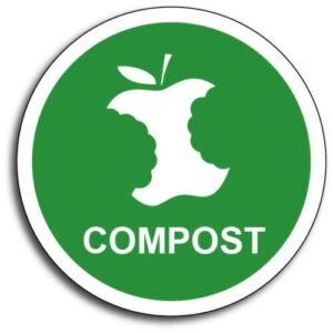 compost green garbage waste organic fertilizer mulch vinyl decal 3m sticker