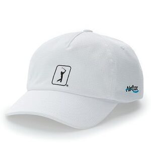 PGA TOUR Men's Standard Mesh Golf Hat, Bright White, One Size