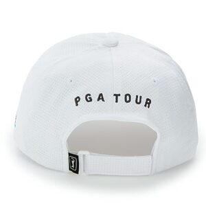 PGA TOUR Men's Standard Mesh Golf Hat, Bright White, One Size