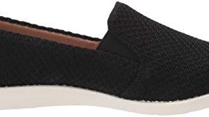 LifeStride Womens Next Level Slip-On Sneaker, Black, 7.5 US