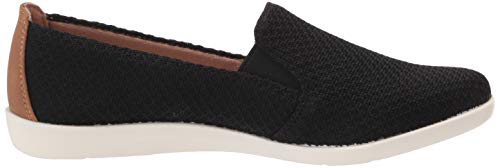 LifeStride Womens Next Level Slip-On Sneaker, Black, 7.5 US