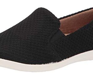 LifeStride Womens Next Level Slip-On Sneaker, Black, 7.5 US