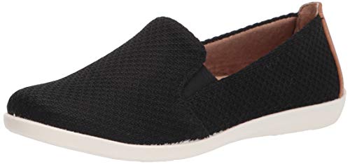 LifeStride Womens Next Level Slip-On Sneaker, Black, 7.5 US