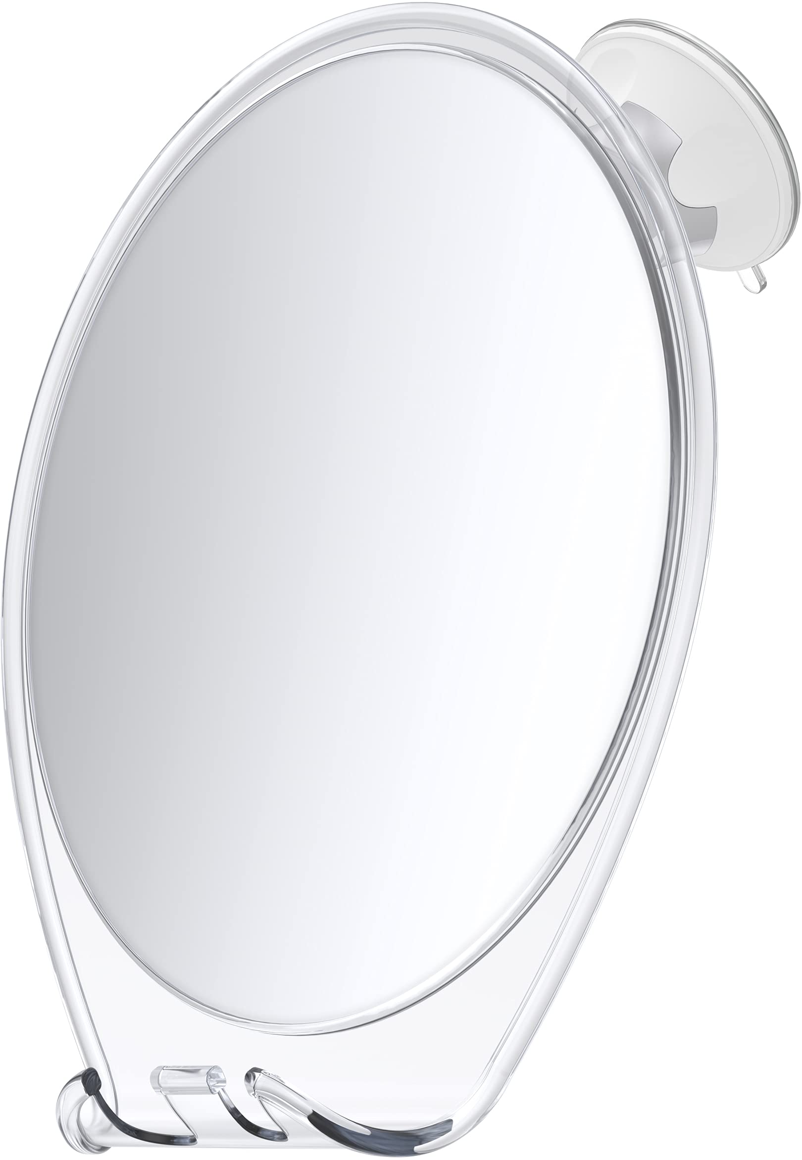 HONEYBULL Shower Mirror Fogless for Shaving - with Suction, Razor Holder for Shower & Swivel, Small Mirror, Shower Accessories, Bathroom Mirror, Holds 2 Razors (Extra-Large White)