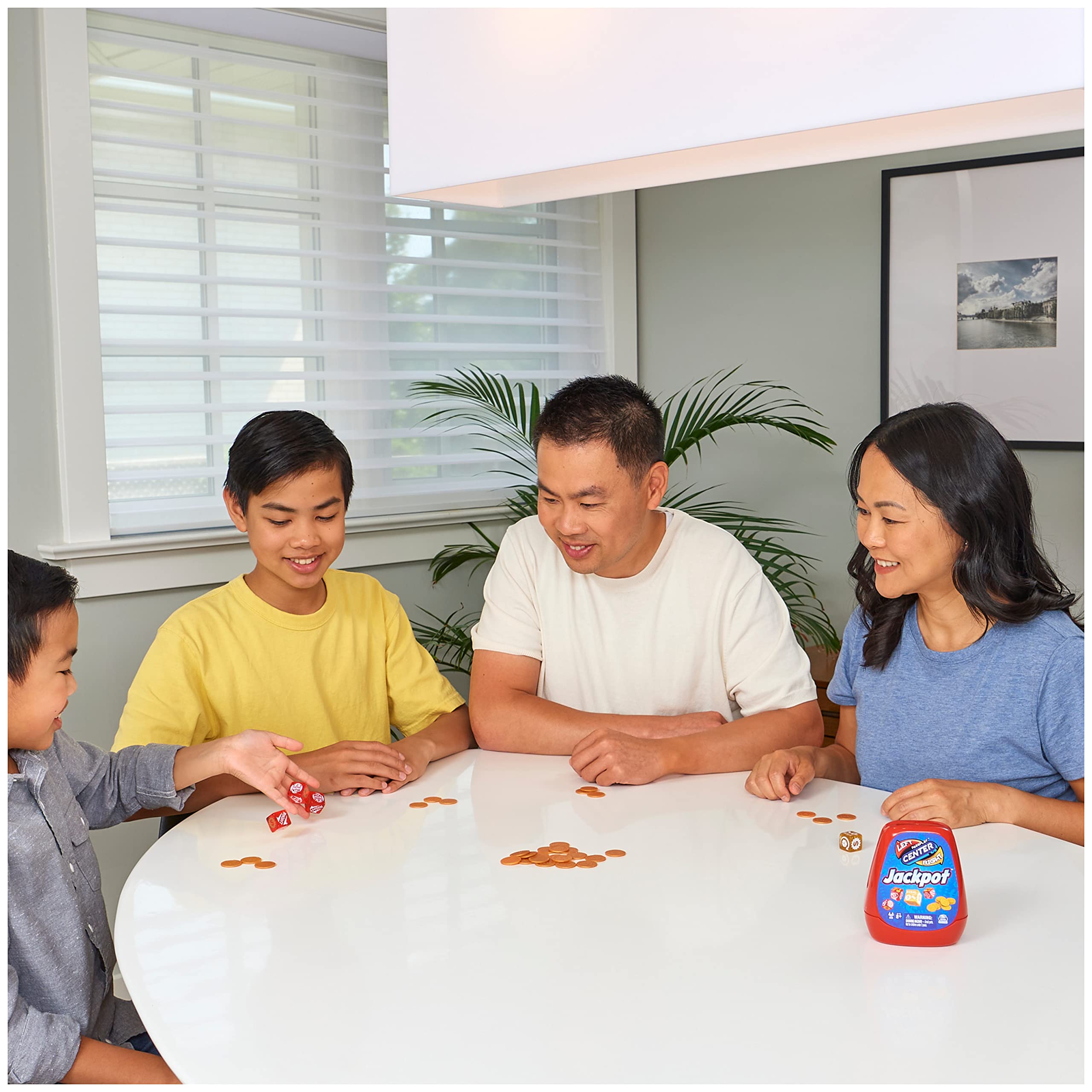 The Game of Left Center Right, Jackpot Dice Game Small Group or Large Party Family Travel Board Game, for Kids & Adults Ages 8 and up