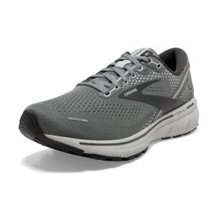 brooks men's ghost 14 neutral running shoe - grey/alloy/oyster - 9 medium