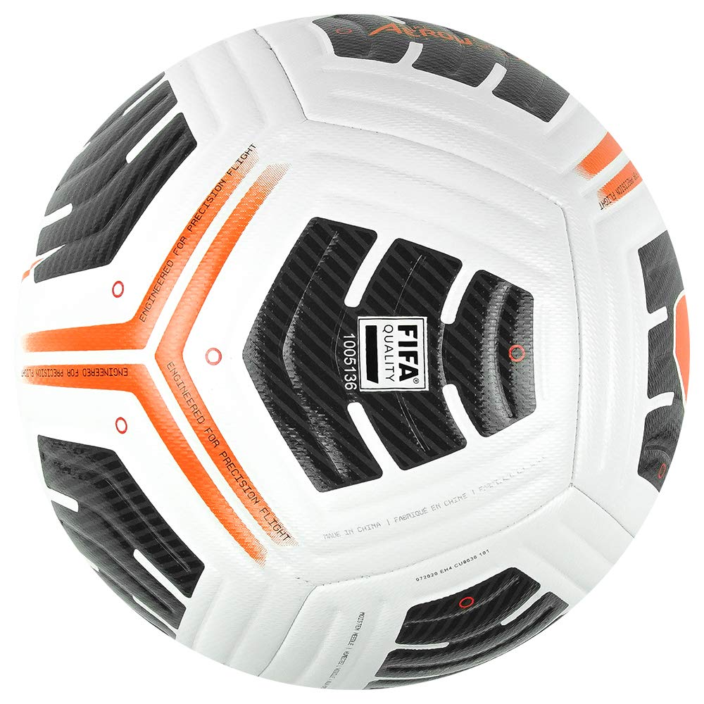 NIKE CU8038-101 NK ACDMY PRO - Team FIFA SZ 5 Recreational Soccer Ball Unisex-Adult White/Black/(Total Orange) 5