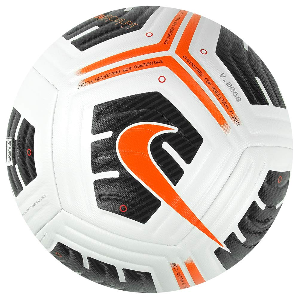 NIKE CU8038-101 NK ACDMY PRO - Team FIFA SZ 5 Recreational Soccer Ball Unisex-Adult White/Black/(Total Orange) 5