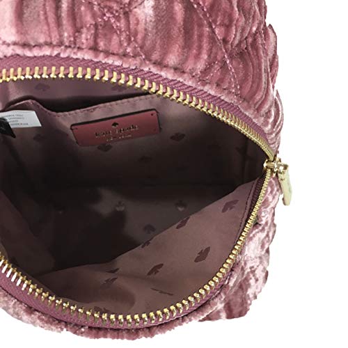 Kate Spade Natalie Crushed Velvet Convertible Mini Backpack (Pomegranate Pink)