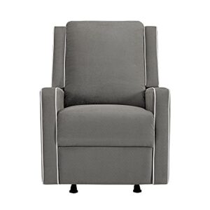 Baby Relax Paisley Rocker Recliner Chair, Pocket Coil Seating, Gray Linen