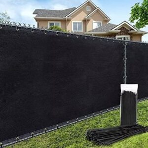 aofeiga 180gsm 4ft x 25ft fence privacy screen heavy duty fence cover garden wall backyard black