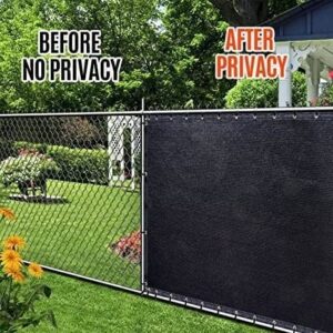 AofeiGa 180GSM 4ft x 25ft Fence Privacy Screen Heavy Duty Fence Cover Garden Wall Backyard Black