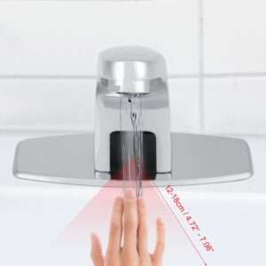 Automatic Sink Faucet for Kitchen Bathroom, Zinc Alloy Water Tap Sink Faucet Built in Infrared Sensor for Home Hotel Commercial