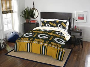 northwest nfl green bay packers bed in a bag set, twin, rotary