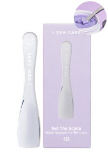 i dew care multi-functional applicator - get the scoop | gift, stainless steel spatula, beauty tool for cream, lip balm, wash-off masks, mixing, depuffing