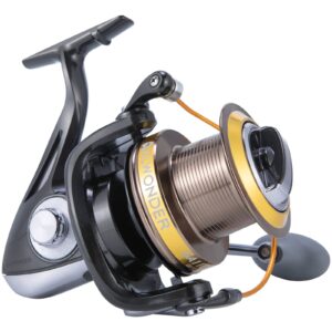 alwonder saltwater 10000 spinning reel for surf casting, 11+1 stainless bb, 31 lb drag, graphite body long casting big game aluminum spool ocean fishing reel